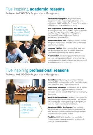 MSc Programmes in Management brochure | PDF