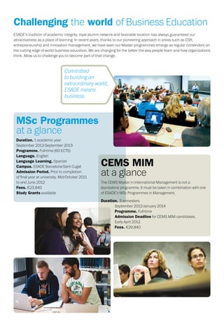 MSc Programmes in Management brochure | PDF