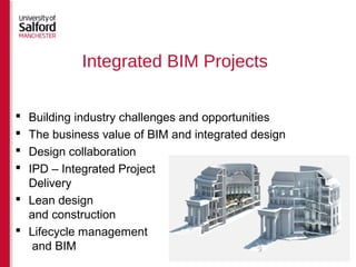 MSc Building Information Modelling & Integrated Design | PPT