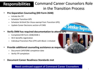 MSC GPS TAPS Part 2 career counselor crash courses part 2 | PDF