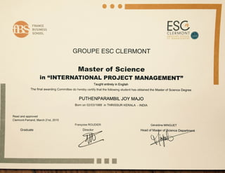 Msc certificate | PDF