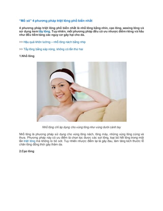 Mổ sẻ cách trị lông phổ biến nhất | DOCX