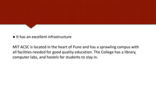 MSc Computer Science Colleges In India | PPTX | Education industry ...