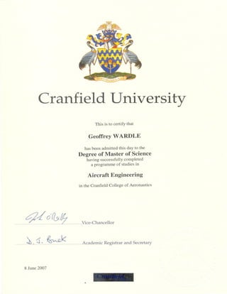 MSc Cranfield University | PDF