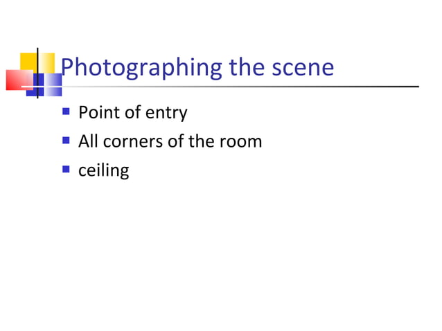 Msc crime scene processing | PPT