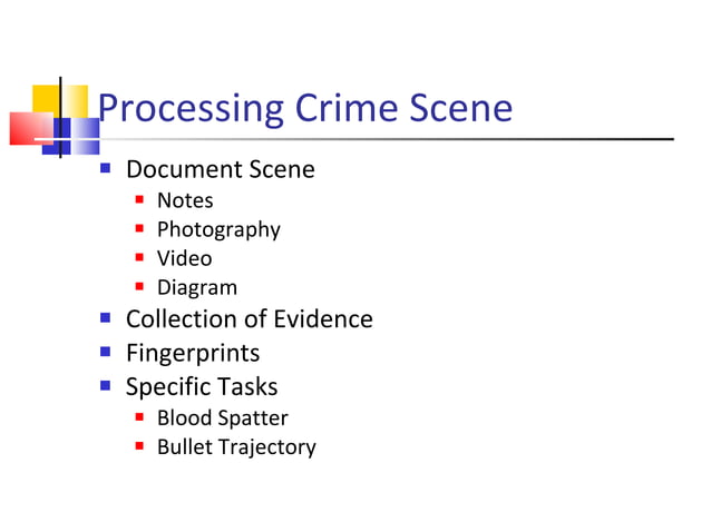 Msc crime scene processing | PPT