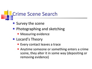 Msc crime scene processing | PPT