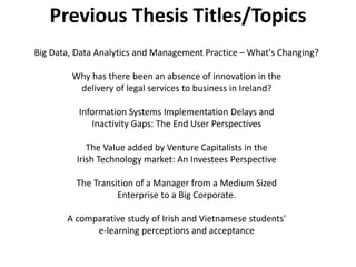 MSc Digital Innovation: Thesis/Dissertation Route | PPTX