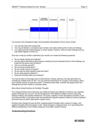 MSCEIT Resource Report | PDF