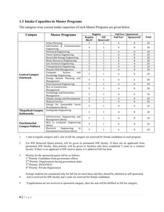 M sc entrance information brochure 2072 | PDF | Professional School | Postgraduate Education