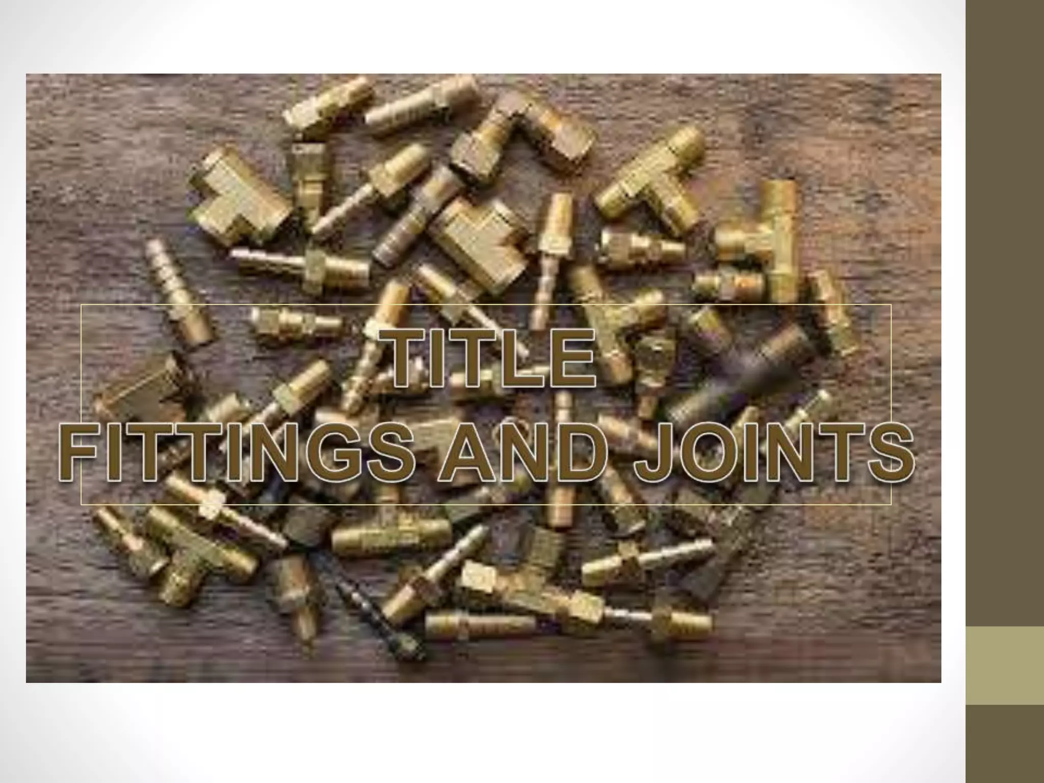 fittings & joints & venturimeter | PPTX