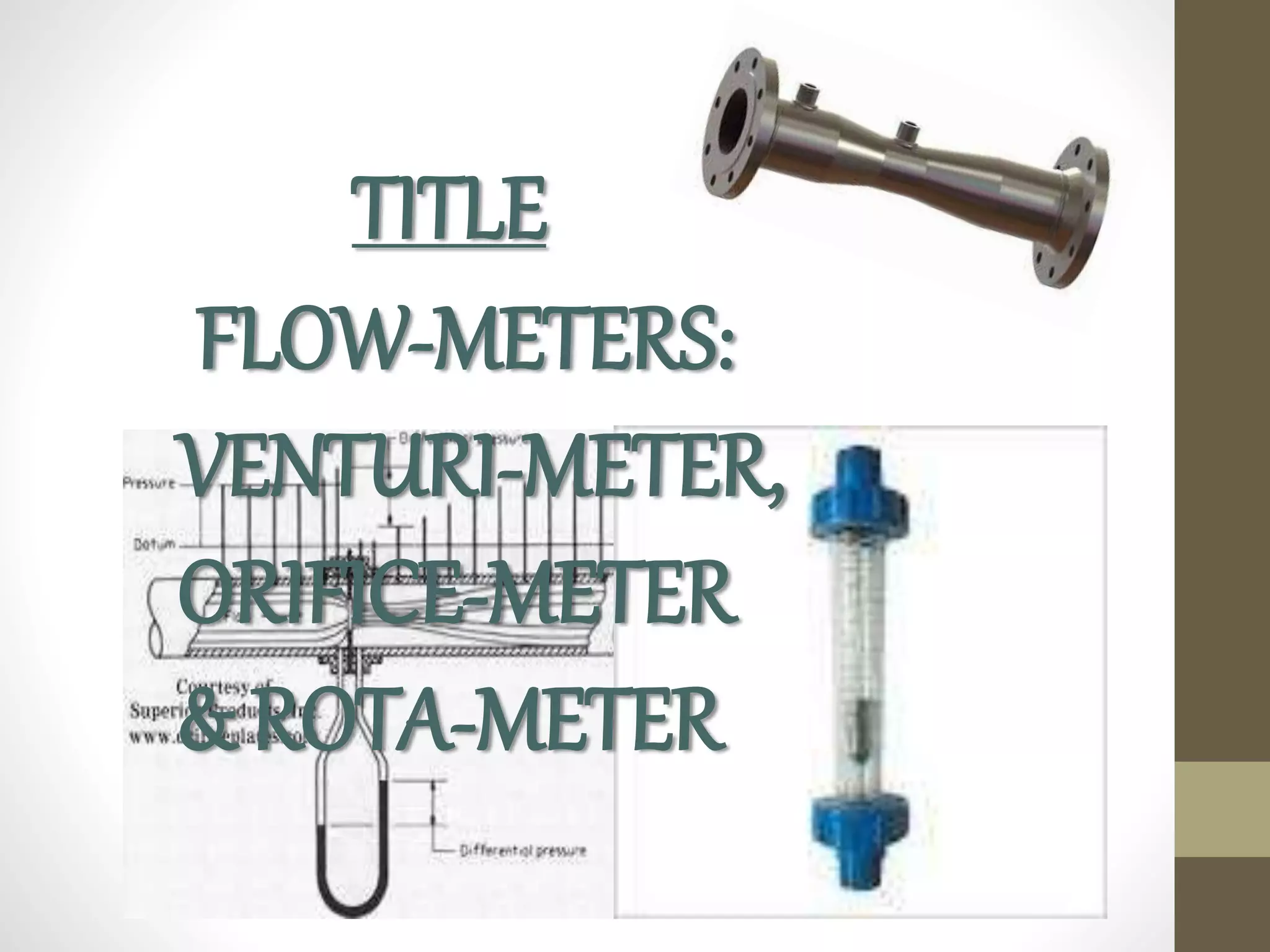 fittings & joints & venturimeter | PPTX