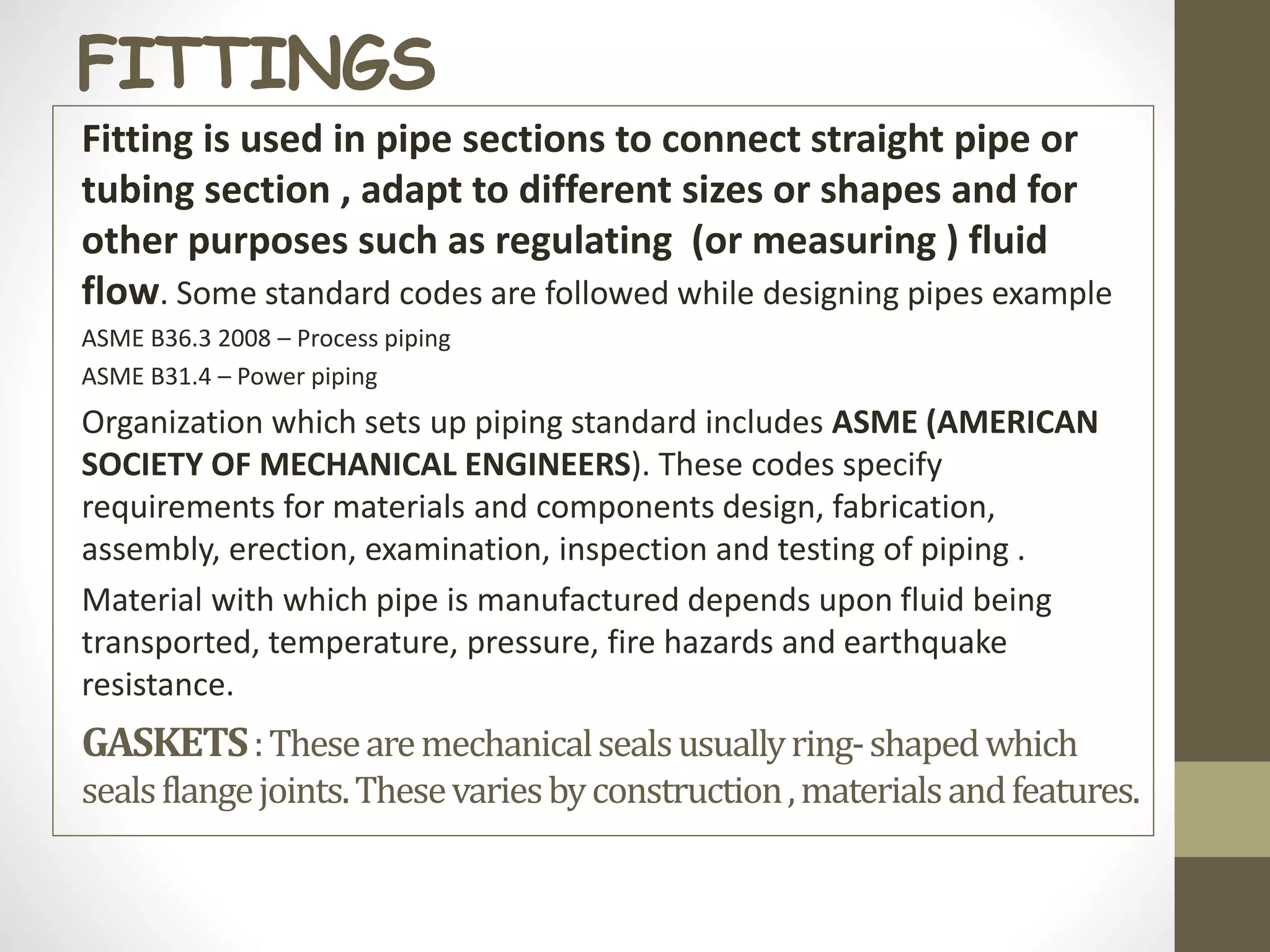 fittings & joints & venturimeter | PPTX