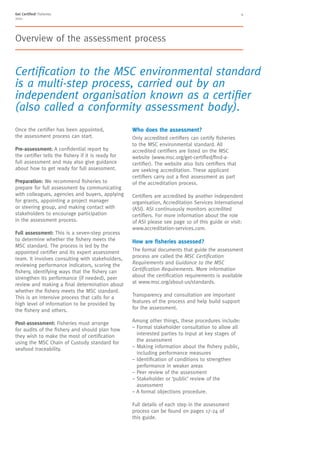 A practical guide to the MSC's fishery certification process | PDF