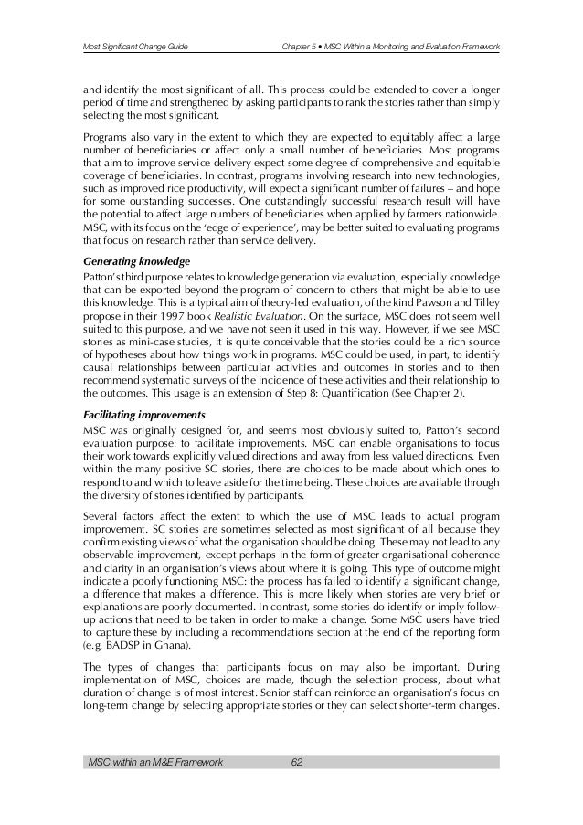 Most Significant Change Guide