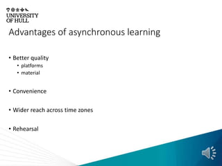 Online and asynchronous teaching and learning | PPTX