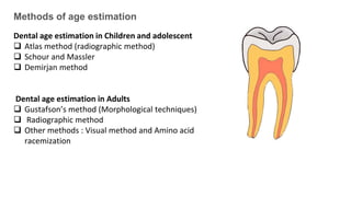 MSCIII_Forensic anthropology_age estimation using dentition.pptx