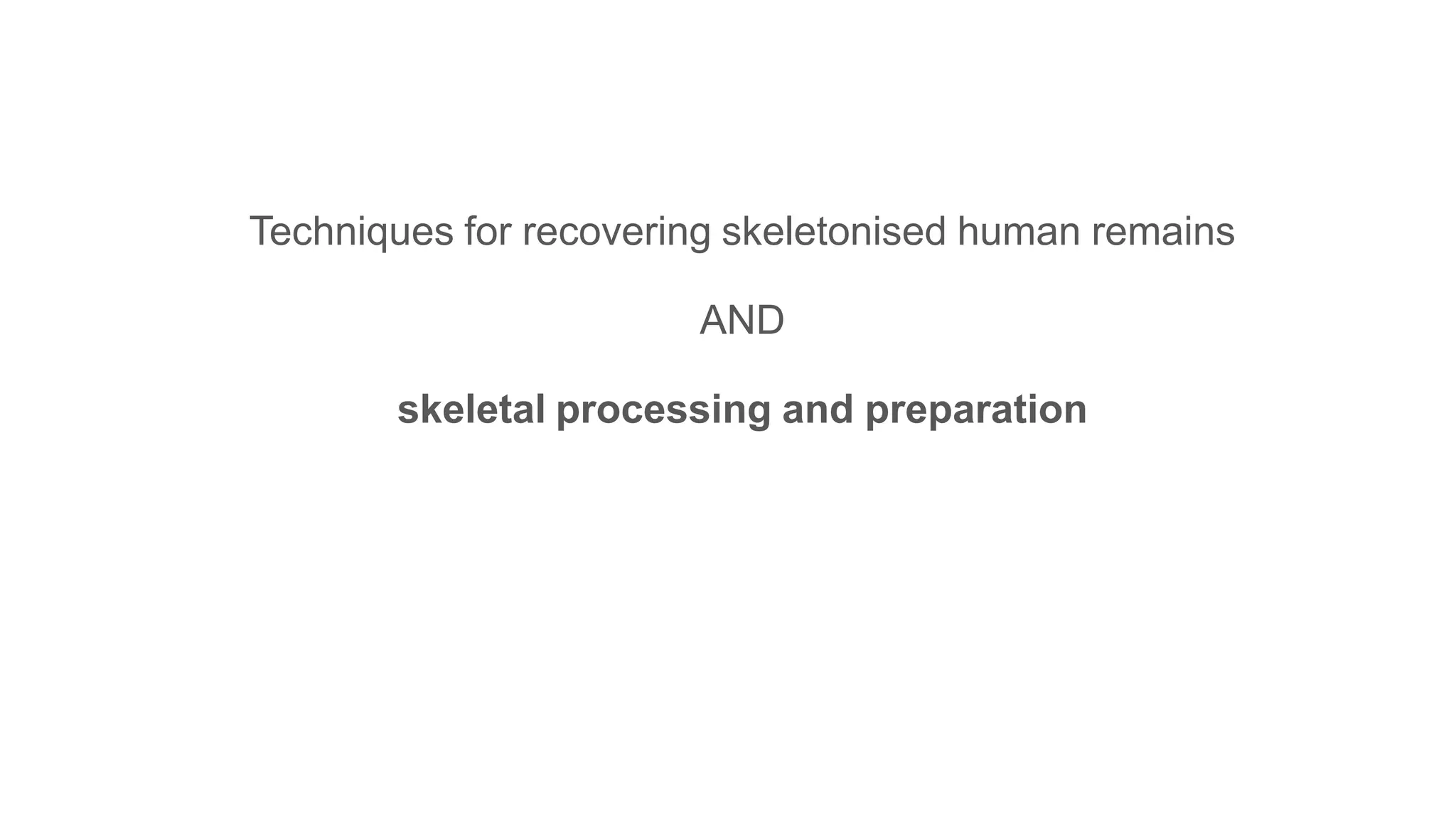 MSCIII_Forensic anthropology_Final.pptx | Death, Injury, or Military ...