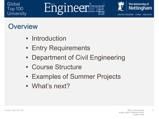 Master of Science in Civil Engineering Course Preview | PPT | Free Download