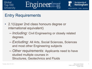 Master of Science in Civil Engineering Course Preview | PPTX