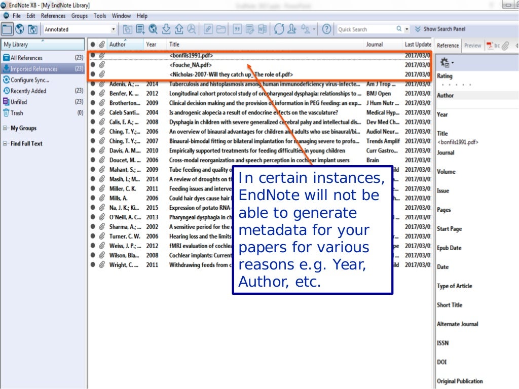 EndNote Reference Manager Introduction