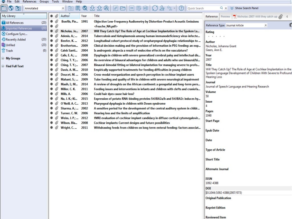 EndNote Reference Manager Introduction