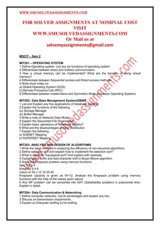 Mscit spring assignments | PDF