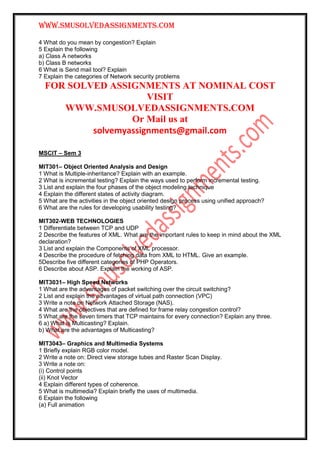 Mscit spring assignments | PDF
