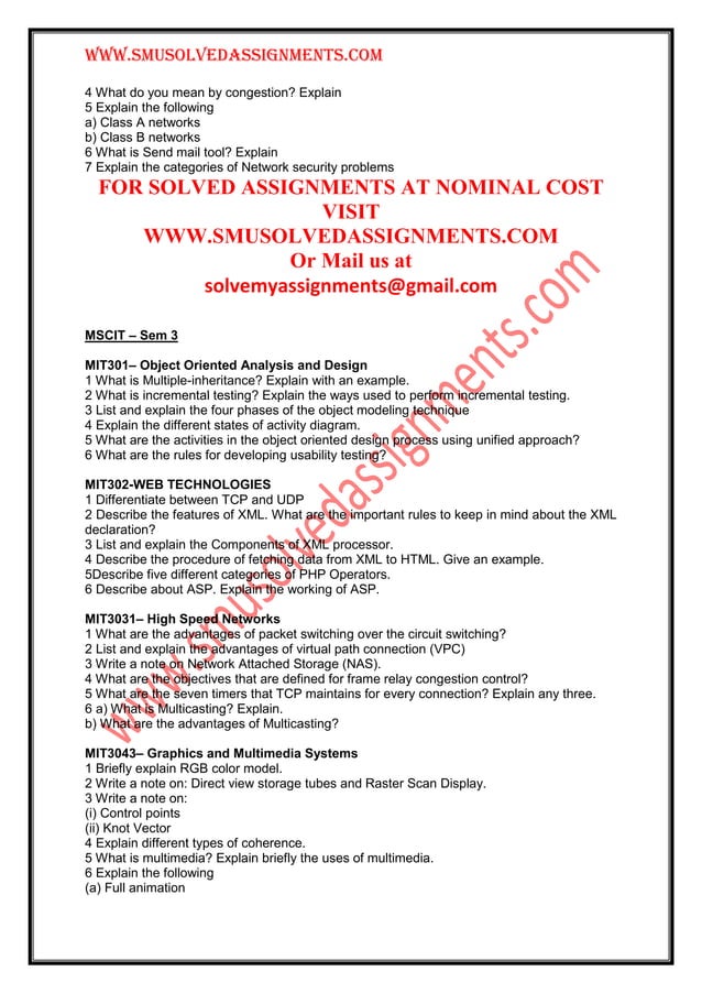 Mscit spring assignments | PDF