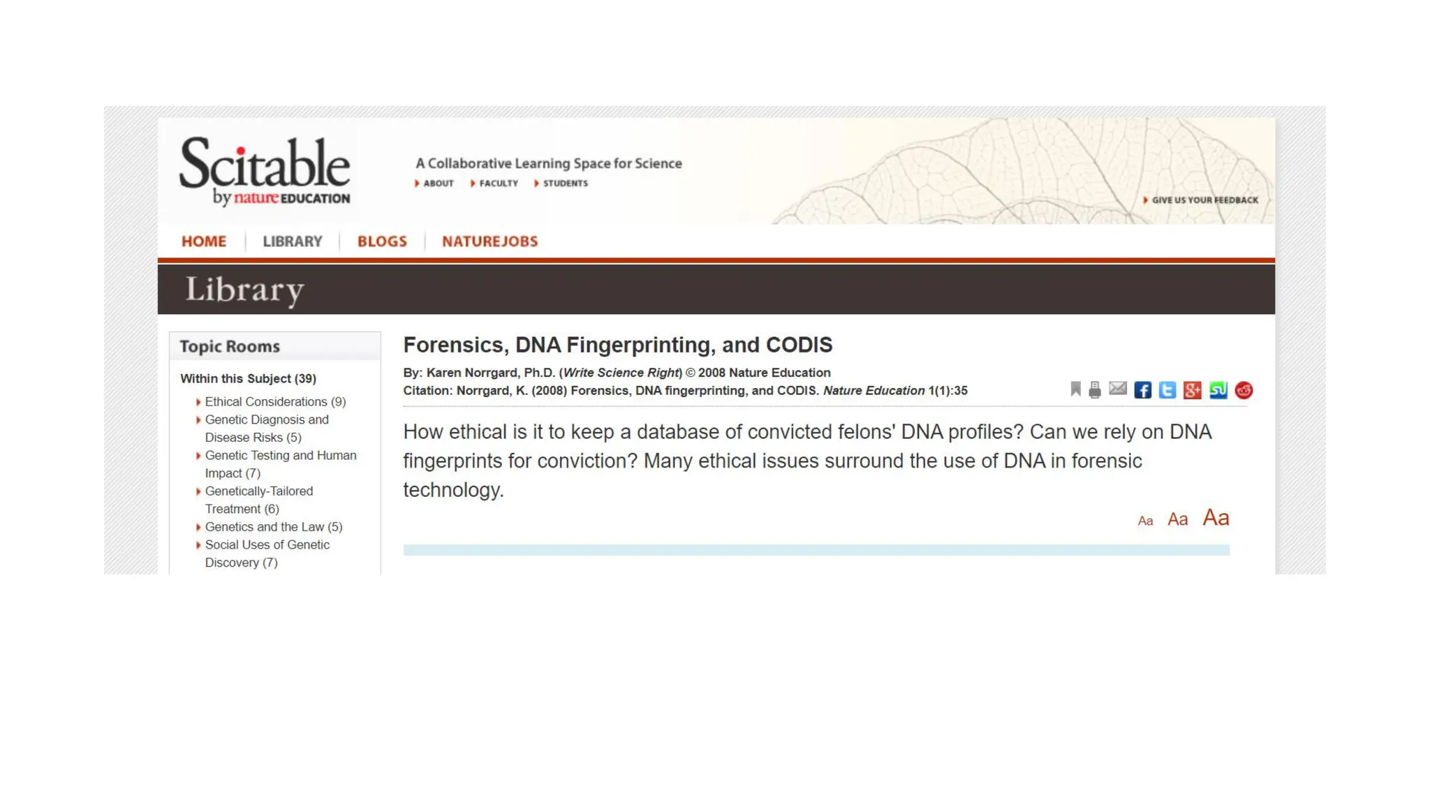 MSC IV SEMESTER_DNA Profiling DNA national institute and DNA database.pdf