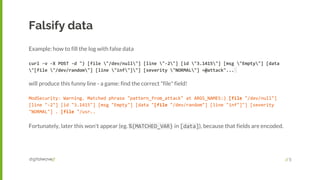 msc_logparser - ModSecurity log parser presentation @CRS Community Summit in Dublin | PPT