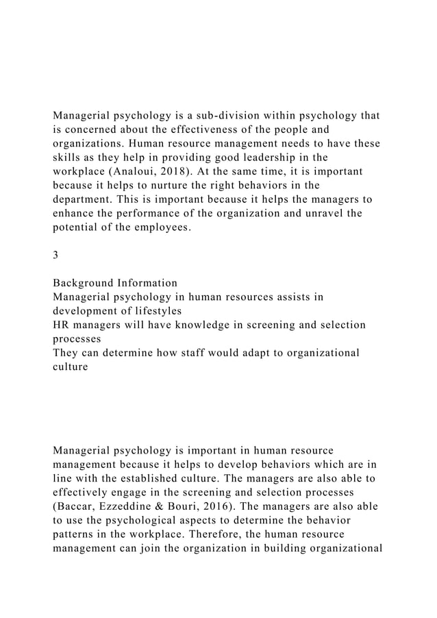 MSc Managerial Psychology Assessment Brief .docx