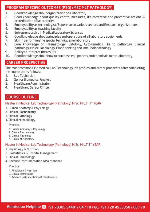 M sc medical lab technology | PDF | Postgraduate Education | College ...