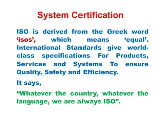 Management Systems Certification Scheme | PPTX