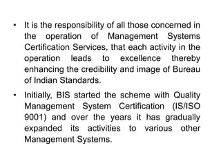 Management Systems Certification Scheme | PPTX