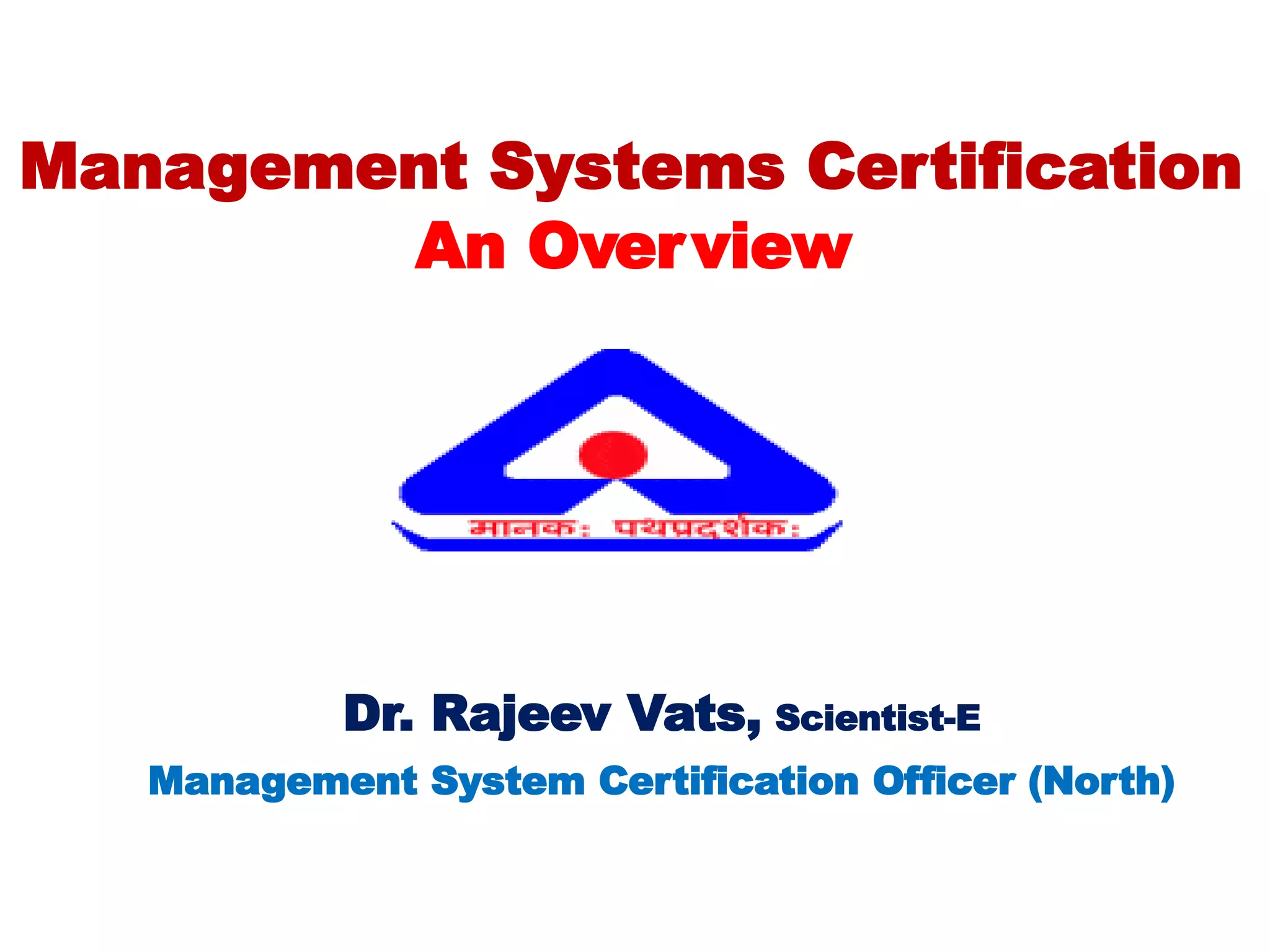 Management Systems Certification Scheme | PPT