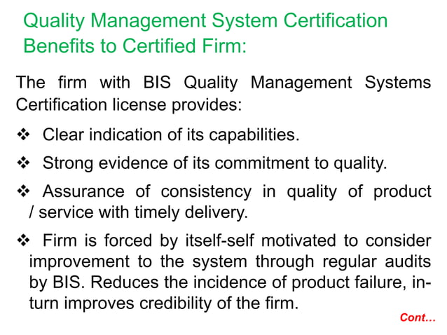 Management Systems Certification Scheme | PPT