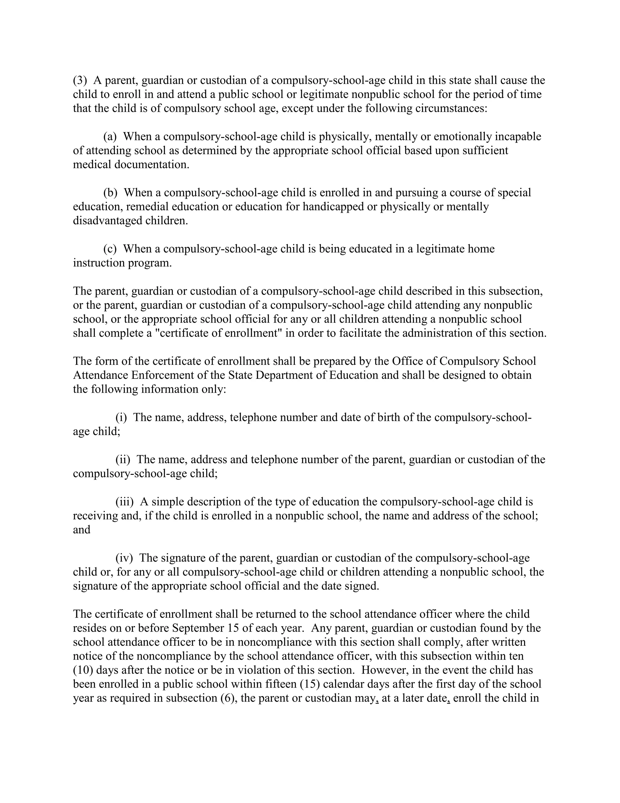 Mississippi Compulsory School Attendance Law | PDF