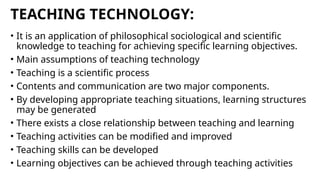 Technology in Teaching - meaning, Forms, Role | PPTX