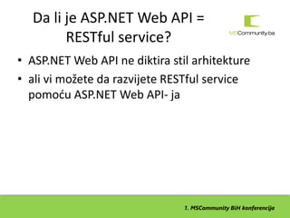 MsCommunity2012 - Developing REST API using ASP.NET Web API | PPT