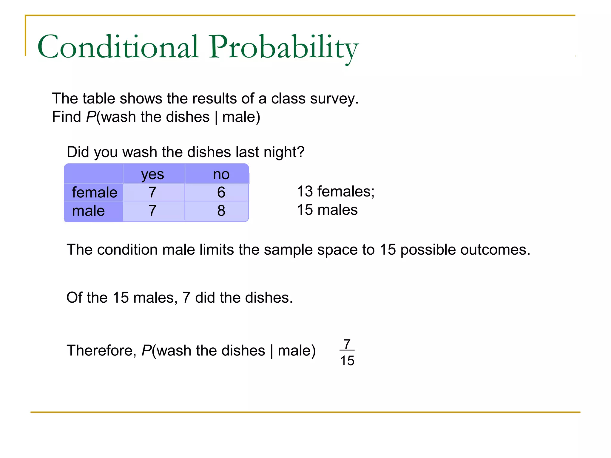 Math Studies conditional probability | PPT | Artificial Intelligence | Technology & Computing