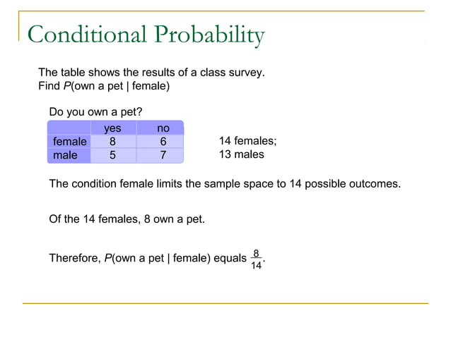 Math Studies conditional probability | PPT | Artificial Intelligence | Technology & Computing