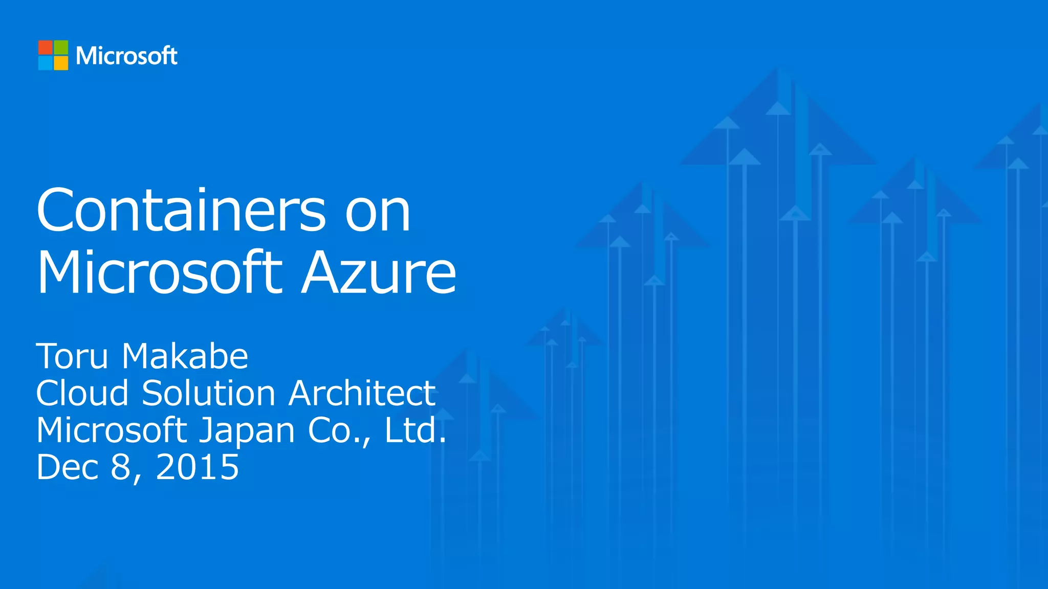 Containers on Microsoft Azure | PDF
