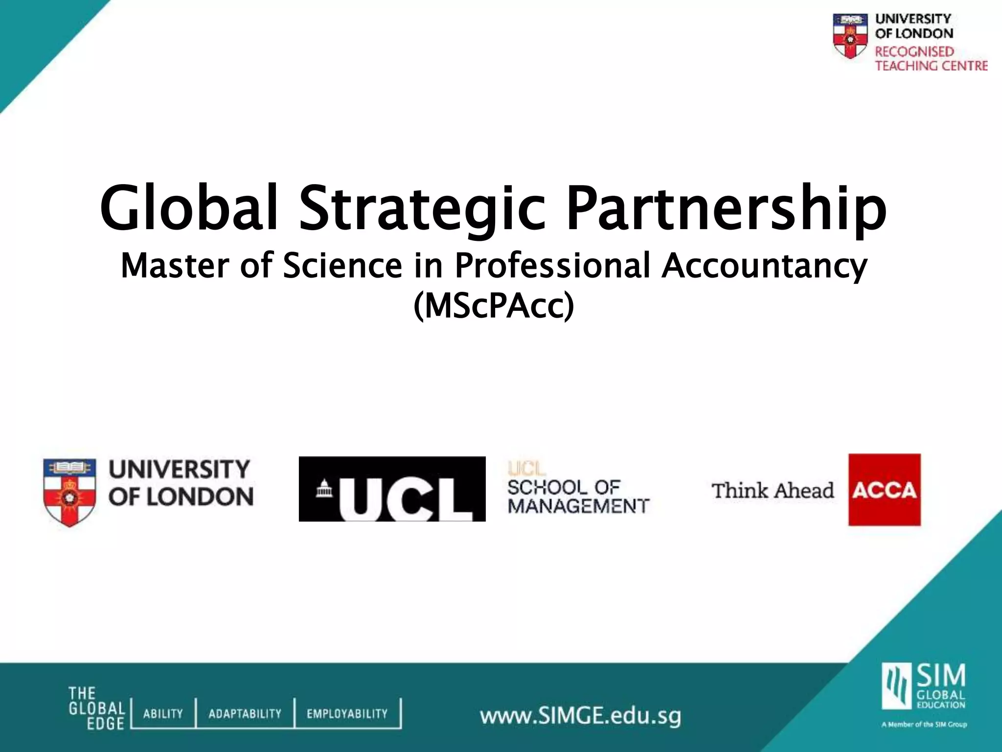 MSc in Professional Accountancy - University of London | PPTX
