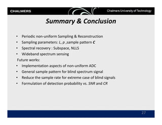 Blind-Spectrum Non-uniform Sampling and its Application in Wideband ...