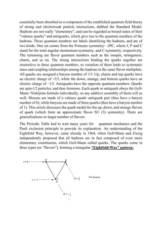 Basics of quark model and chromo dynamics | PDF