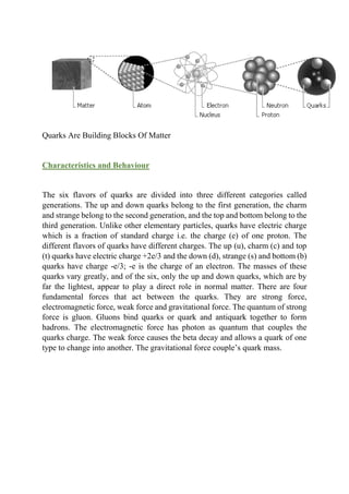 Basics of quark model and chromo dynamics | PDF