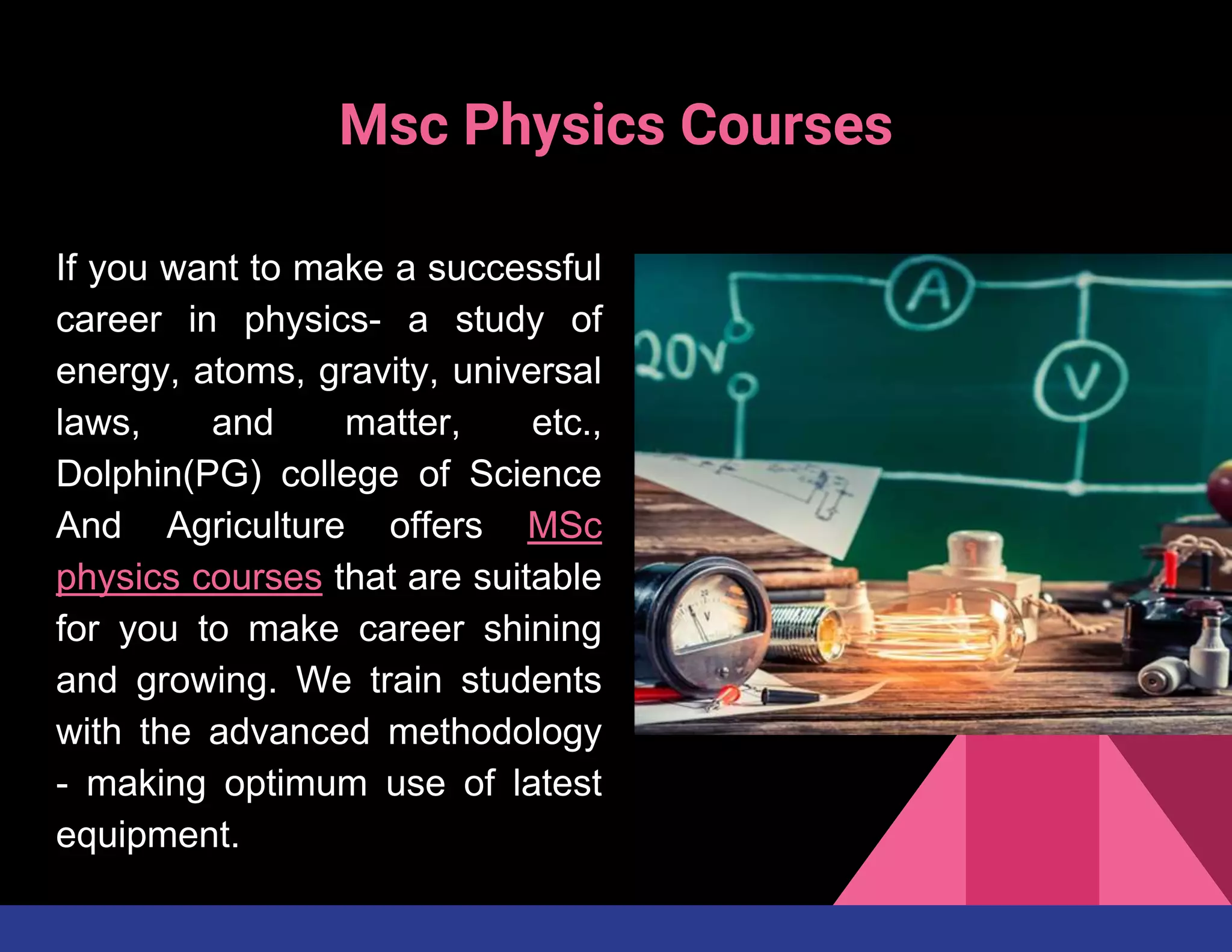 Msc Physics Courses | PPTX