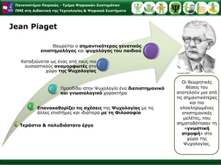 Η Λογικομαθηματική Θεωρία του Piaget και η Κατασκευαστική Θεωρία του ...
