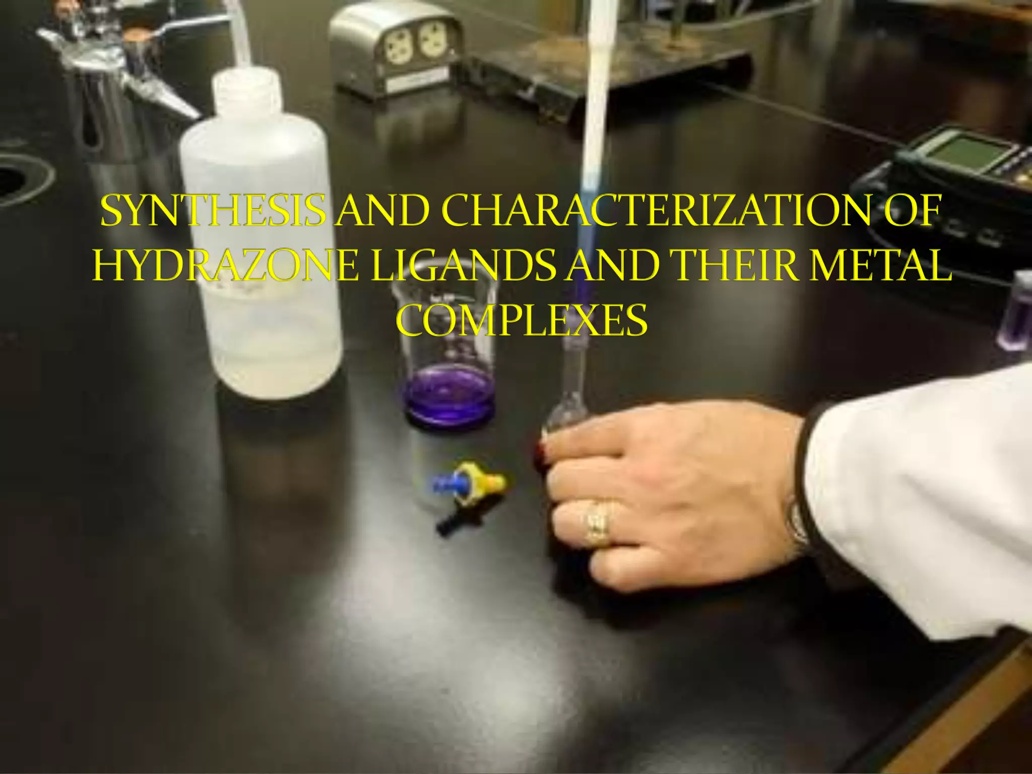 synthesis and characterization of hydrazone ligand and their metal ...